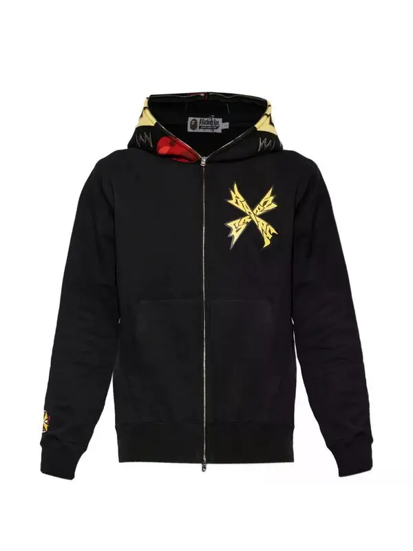 A BATHING APE Graphic Print Zip-up Hoodie