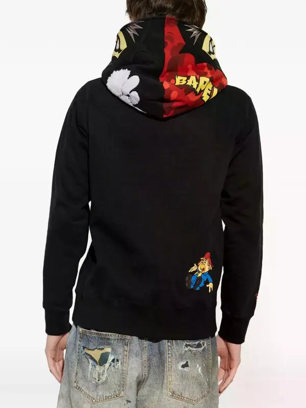 A BATHING APE Graphic Print Zip-up Hoodie