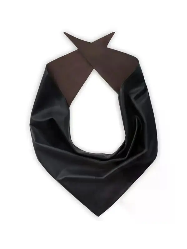LEMAIRE Leather Triangle Scarf - Black