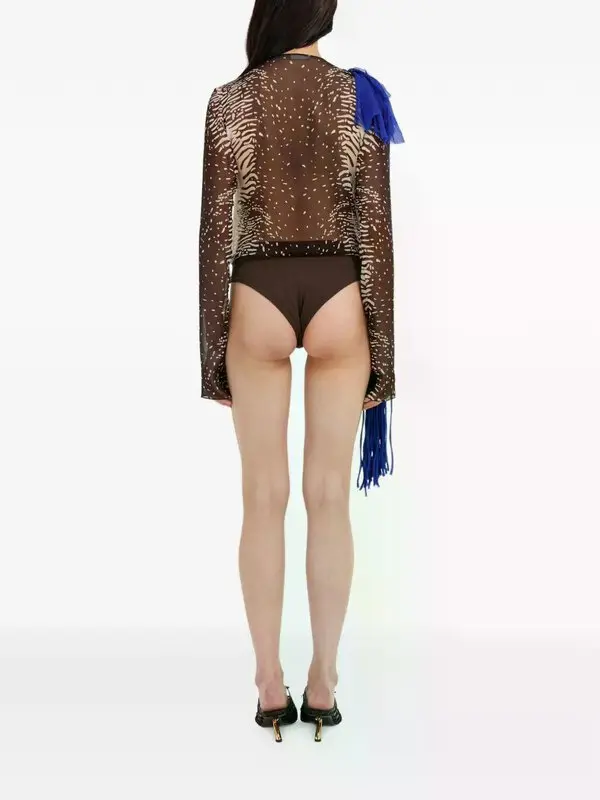 FERRAGAMO Flower Sash Bodysuit