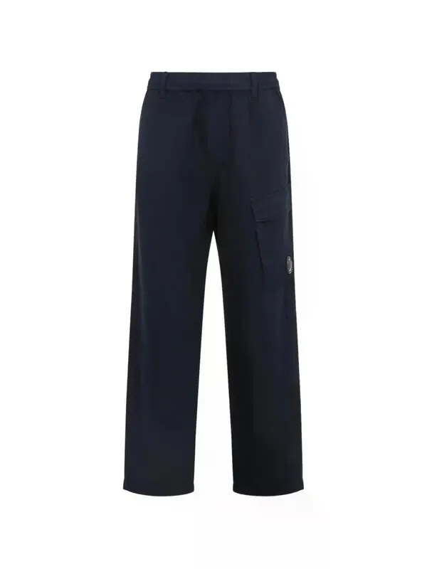 C.P. COMPANY Cotton Straight-leg Trousers - Blue