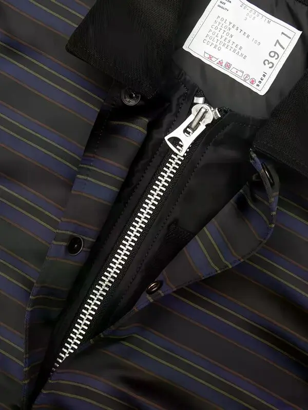 Sacai Striped Bomber Jacket - Black