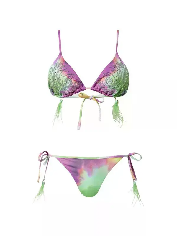 TWINSET Tie-dye Triangle Bikini - Purple
