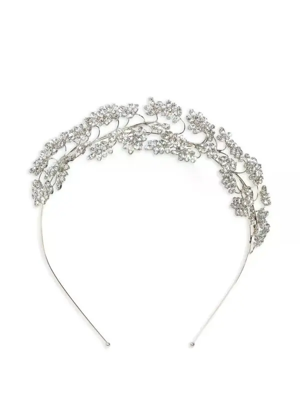 JENNIFER BEHR Raquel Crystal Tiara - Silver