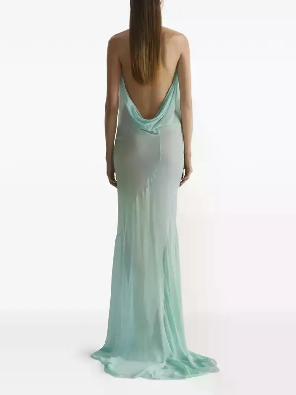 MUGLER Halterneck Draped Dress