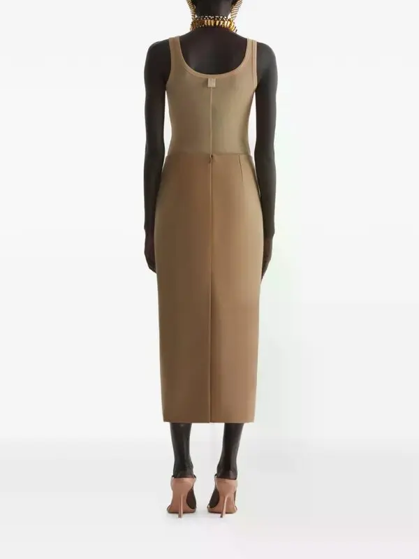 MUGLER Midi Pencil Skirt - Neutrals