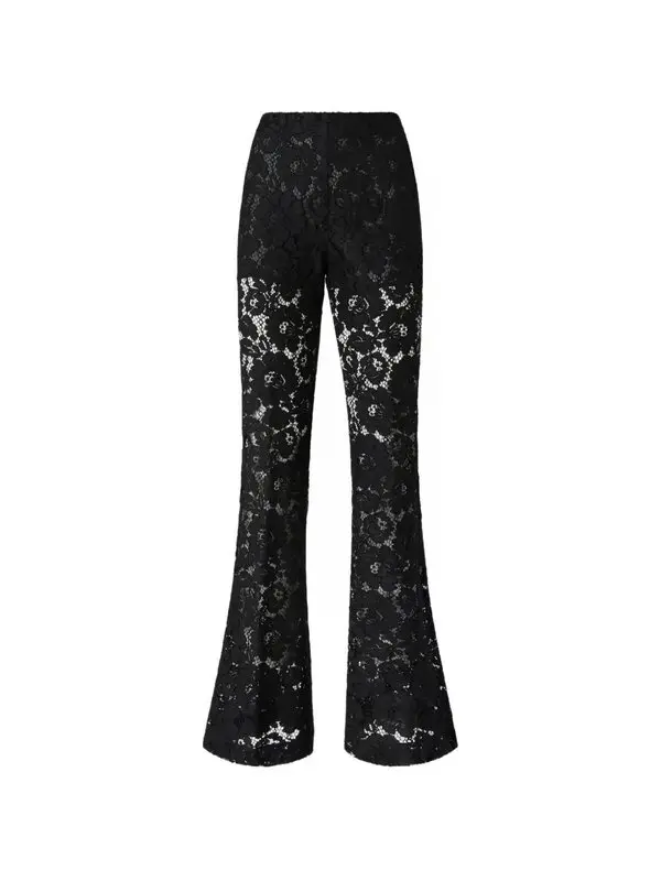 Pinko Flared Lace Trousers - Black