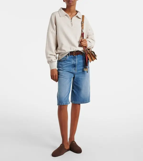 Prada Suede Mules - Brown