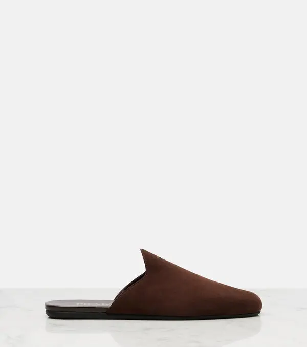 Prada Suede Mules - Brown