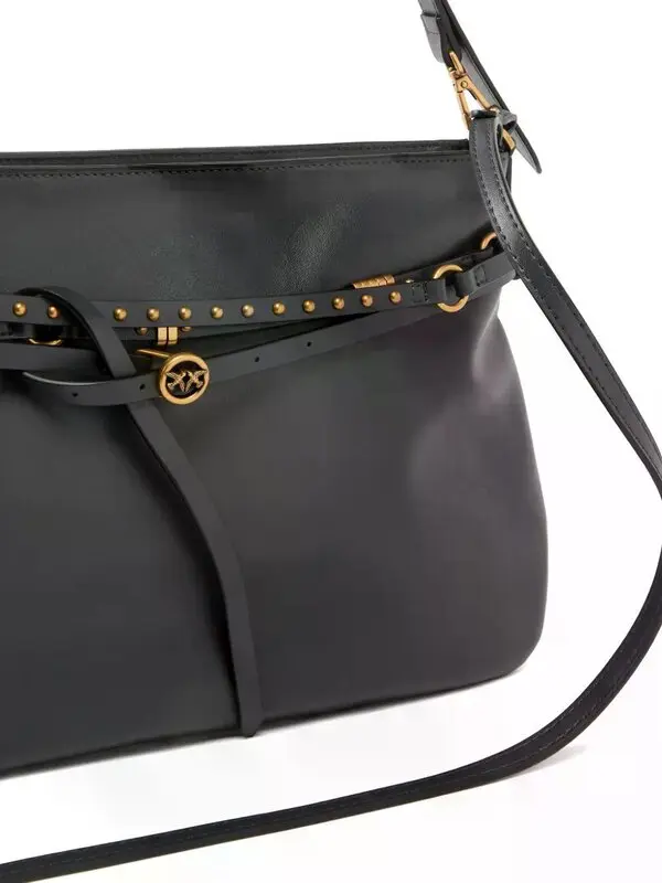 Pinko Leather Belt Bag Tote Bag - Blue