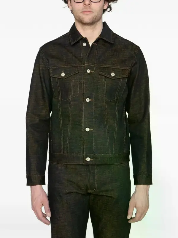 Naked & Famous Denim Citrus Kasuri Selvedge Denim Jacket