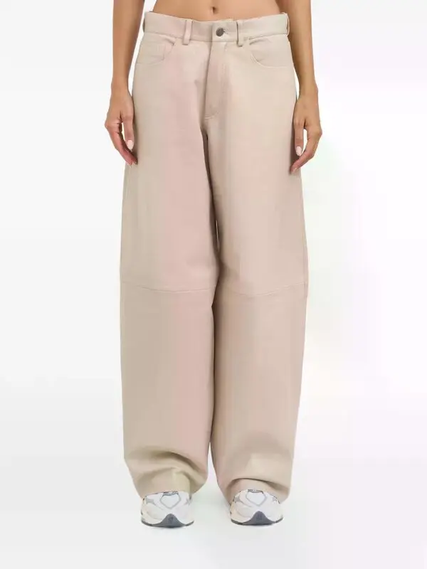 HAIKURE Wide-leg Leather Trousers