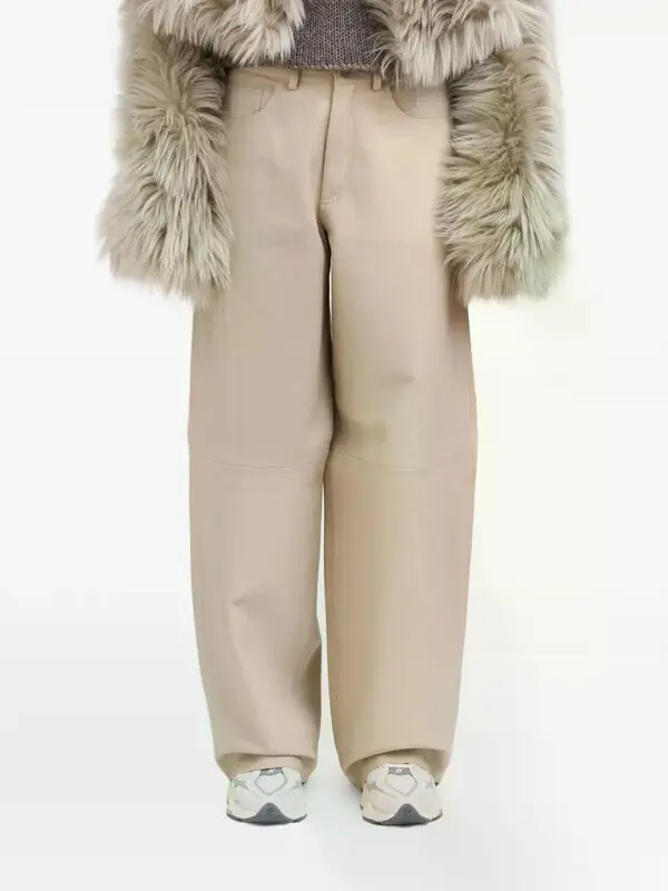 HAIKURE Wide-leg Leather Trousers