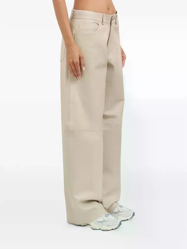 HAIKURE Wide-leg Leather Trousers