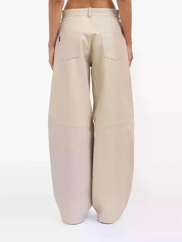HAIKURE Wide-leg Leather Trousers