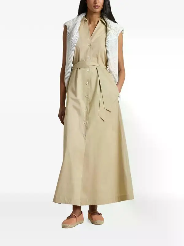 Woolrich Belted Cotton Shirt Dress - Neutrals