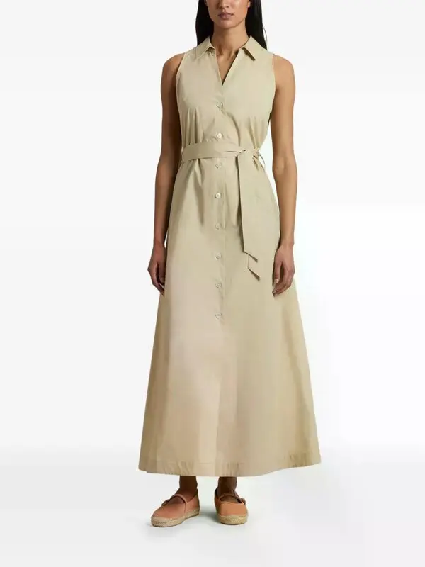 Woolrich Belted Cotton Shirt Dress - Neutrals