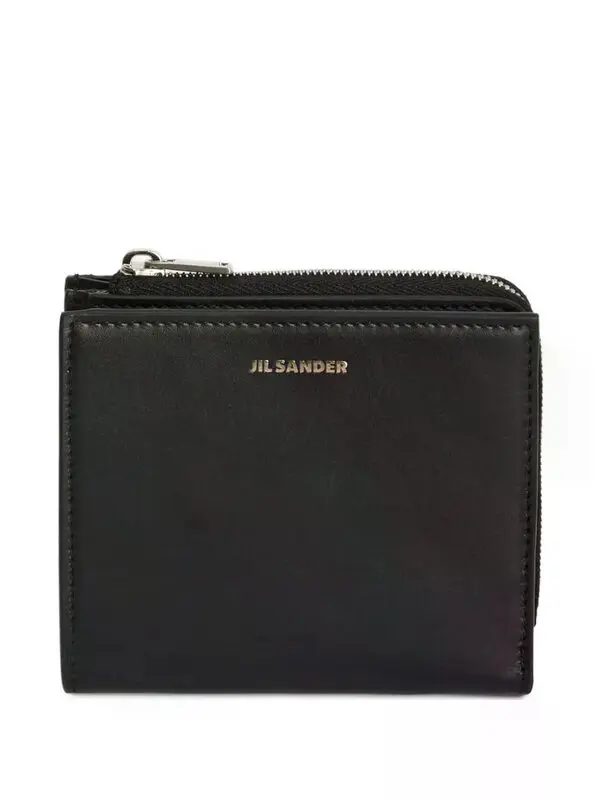 JIL SANDER Embossed Mini Wallet - Black