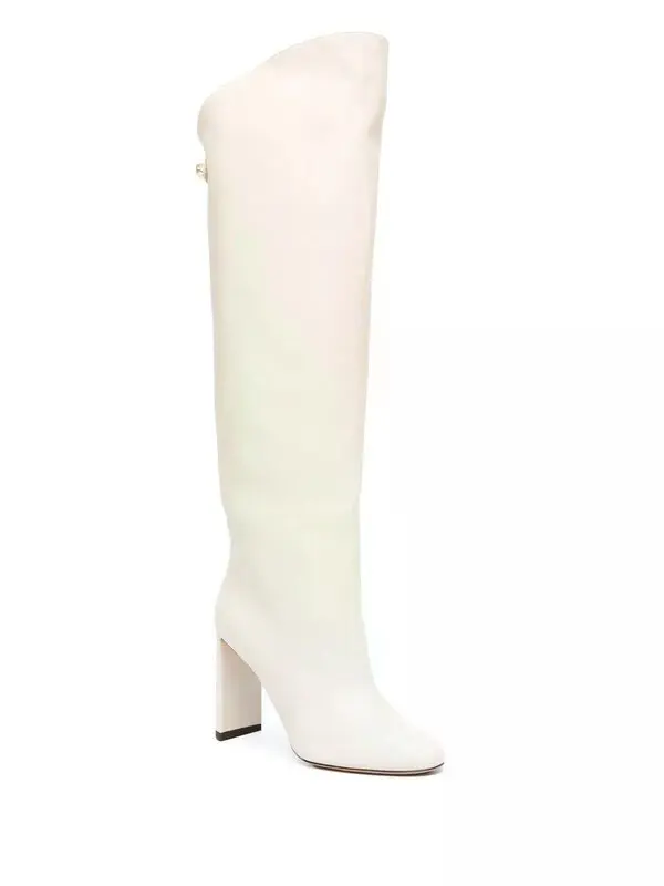 MAISON SKORPIOS Adrianna 90mm Knee-high Boots - Gold