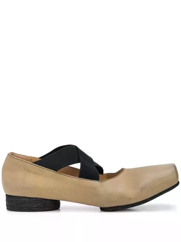 UMA WANG Leather Ballerina Shoes - Brown