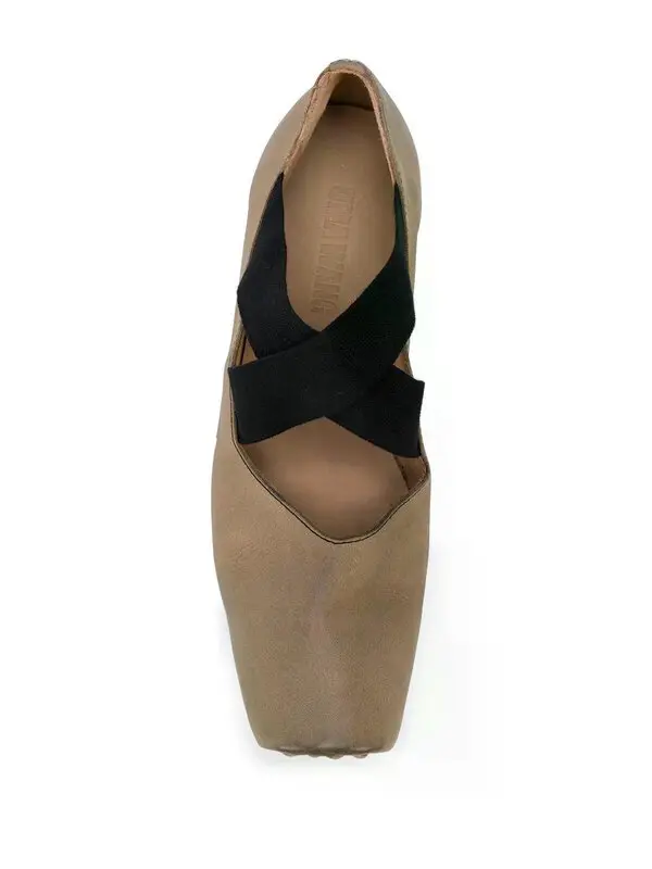UMA WANG Leather Ballerina Shoes - Brown