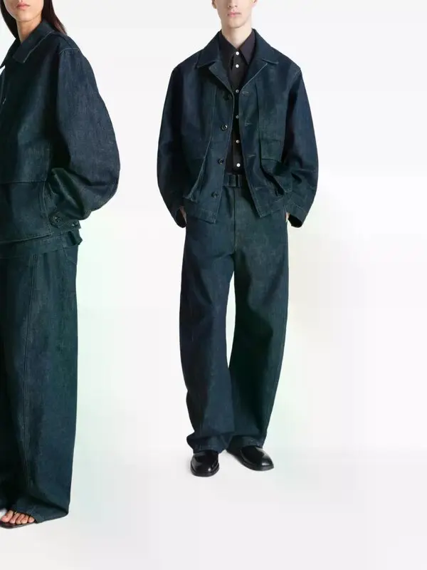 LEMAIRE Buttoned Denim Jacket - Blue