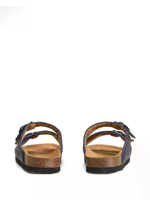 Woolrich Tumbled Leather Buckle Sandals