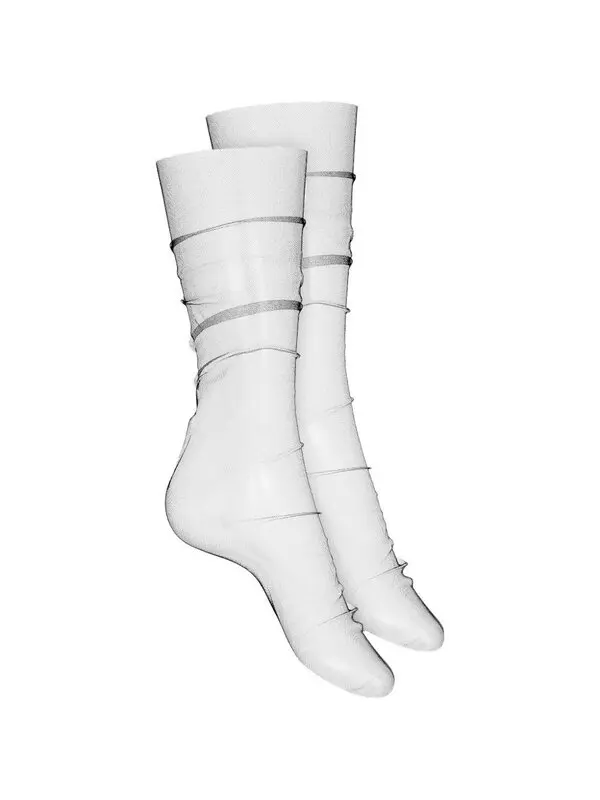 MAISON CLOSE Tulle Socks - Black