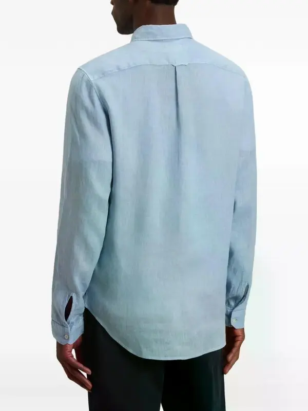 Woolrich Garment-dyed Linen Shirt - Blue