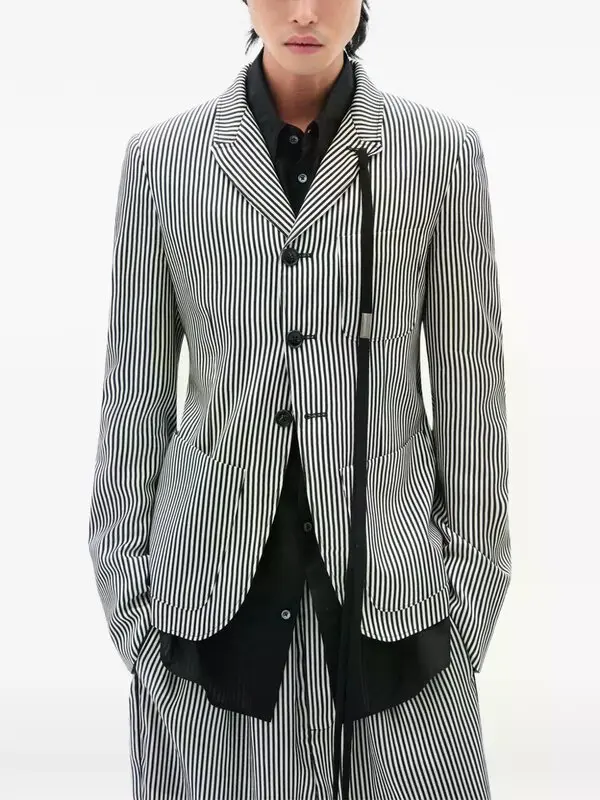 ANN DEMEULEMEESTER Josh Striped Blazer - Black
