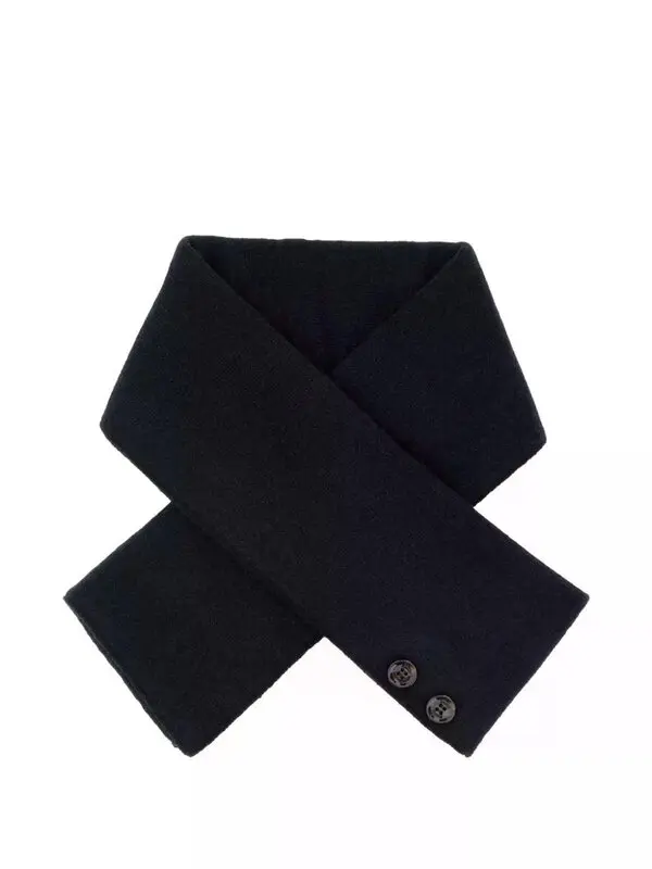 MOORER Button Cashmere Scarf - Blue