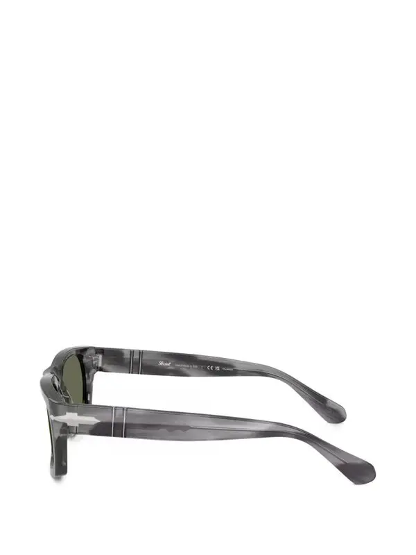 Persol Striped Square Frame Sunglasses - Grey