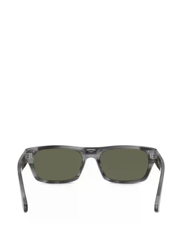 Persol Striped Square Frame Sunglasses - Grey