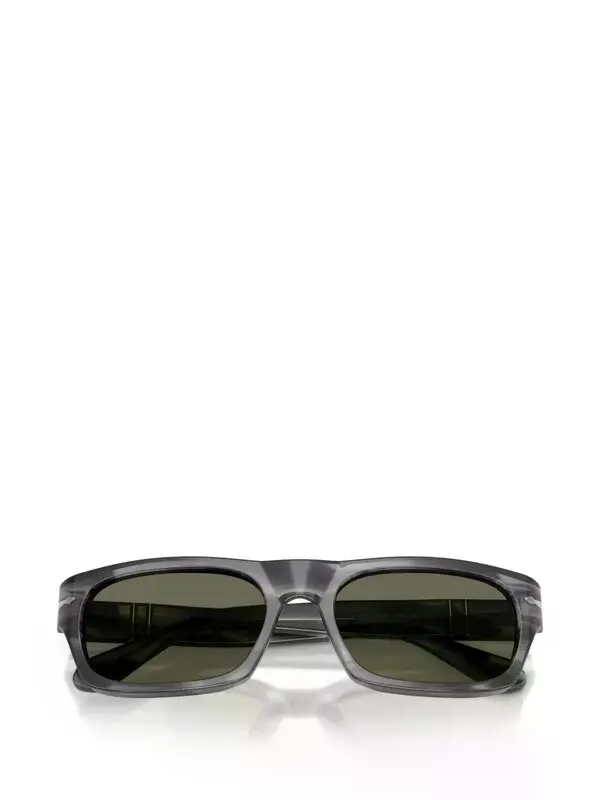 Persol Striped Square Frame Sunglasses - Grey