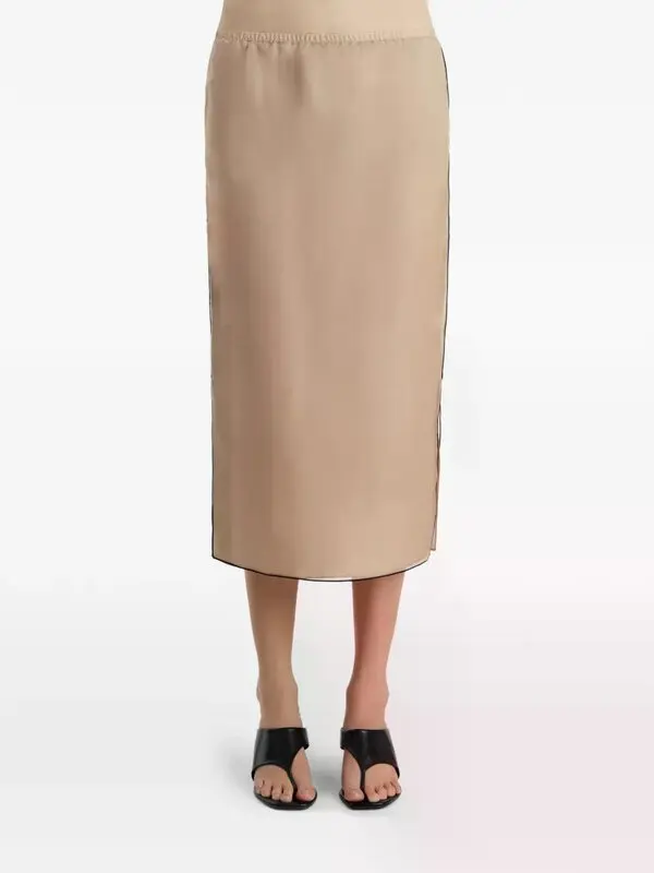 Khaite Syndi Silk Skirt - Neutrals