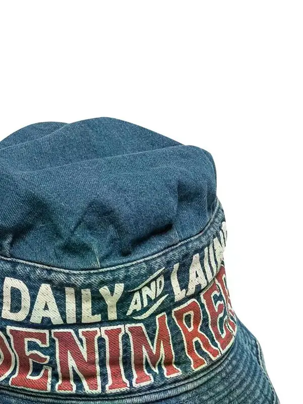 Kapital Lettering-print Denim Bucket Hat