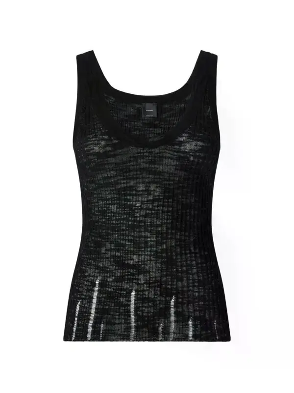 Pinko Ribbed Knit Sleeveless Top