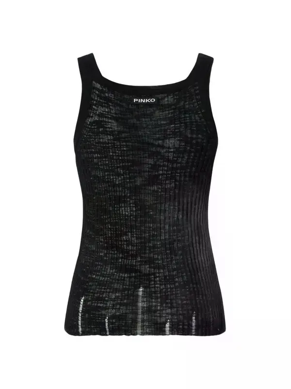Pinko Ribbed Knit Sleeveless Top