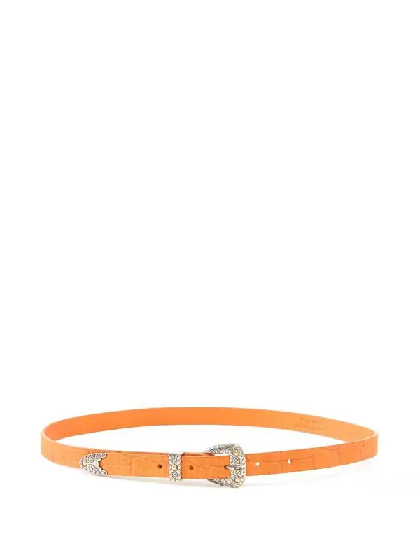 Pinko Croc-effect Buckle Belt - Orange