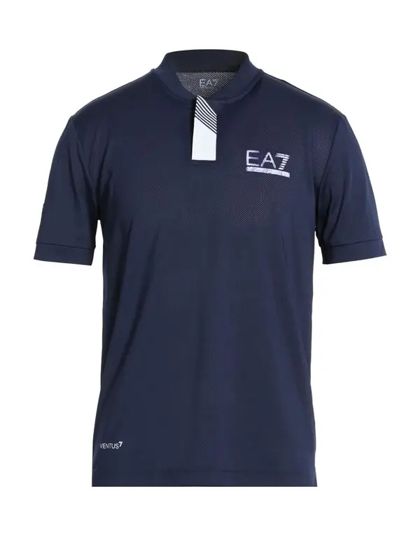 EA7 Printed Stretch Jersey Polo Shirt