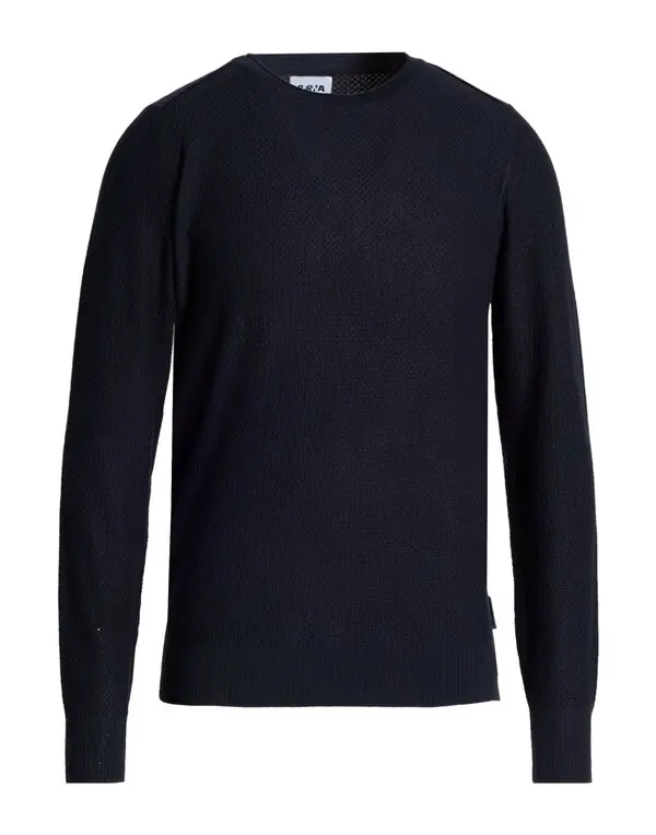 BERNA Sweater In Viscose And Polyamide - Navy
