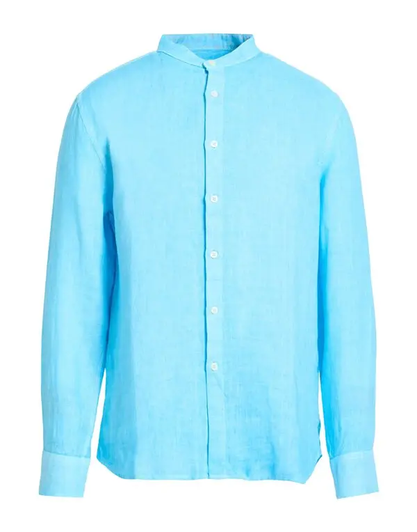 120% Lino Shirt Size Linen - Blue