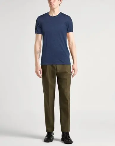 120% Lino T-shirt Size Linen - Navy