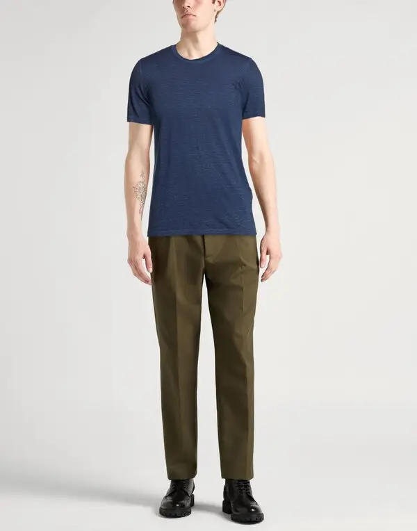 120% Lino T-shirt Size Linen - Navy