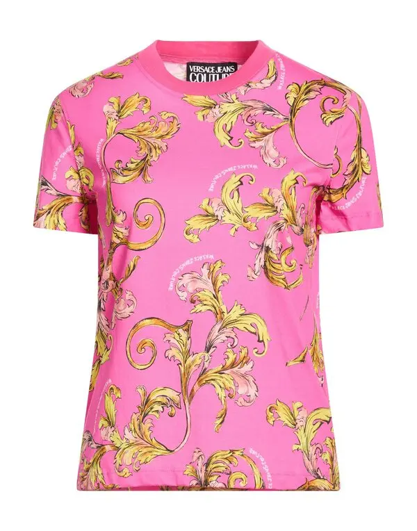 Versace Cotton Printed T-shirt - Fuchsia