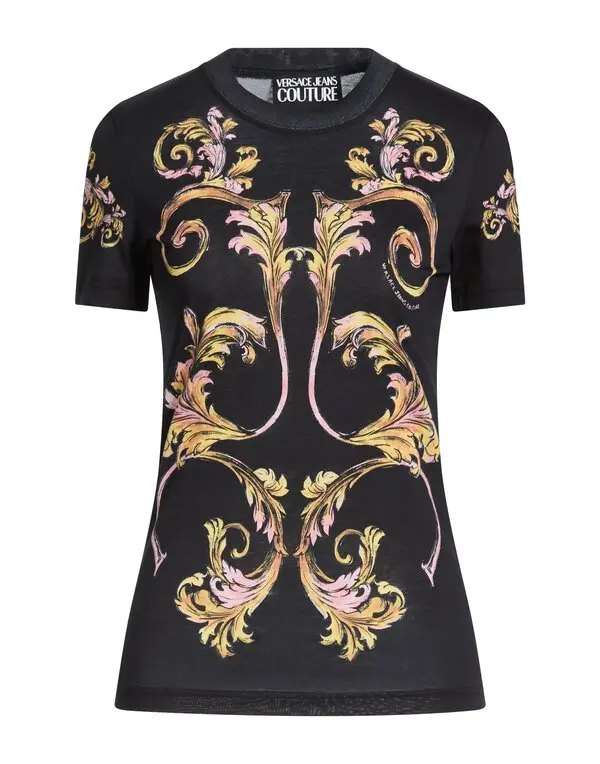 Versace Printed Cotton T-shirt - Black