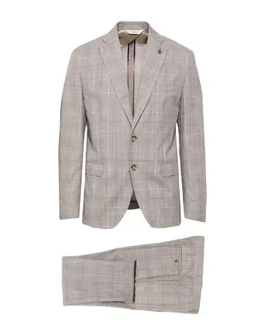 PAOLONI Suit Size Virgin Wool, Silk, Linen, Polyamide - Brown