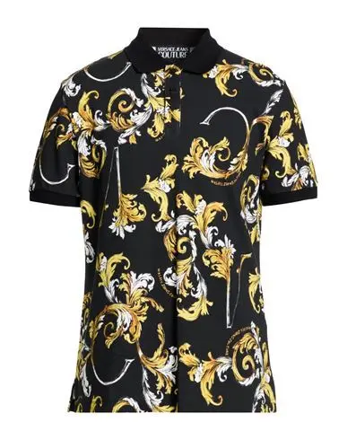 Versace Polo Shirt Size Cotton, Polyester, Polyamide, Elastane - Black