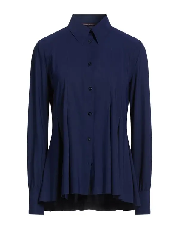 High Peplum Button-down Shirt