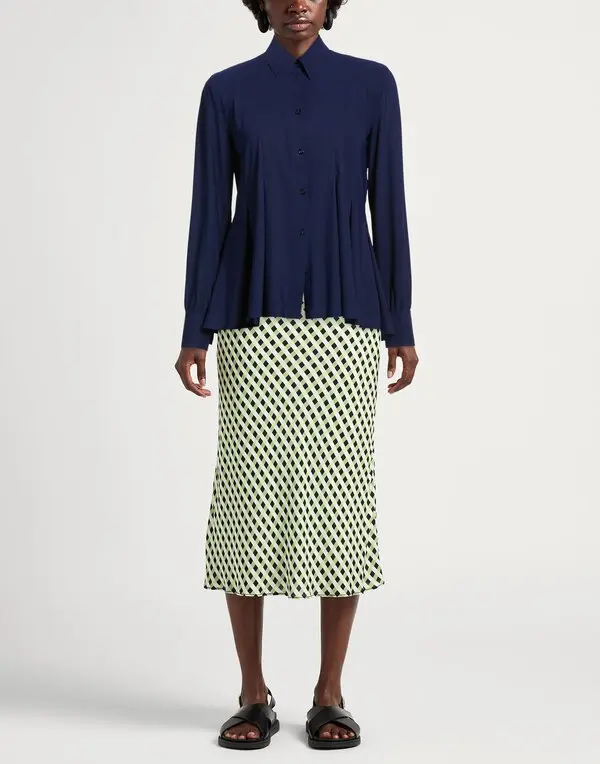 High Peplum Button-down Shirt